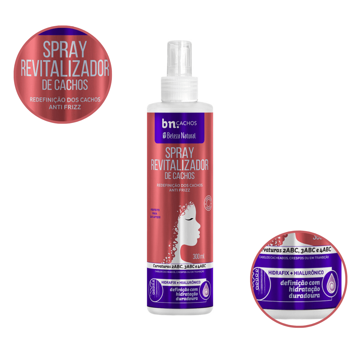 Spray Revitalizador de Cachos 300ml - bn.Cachos